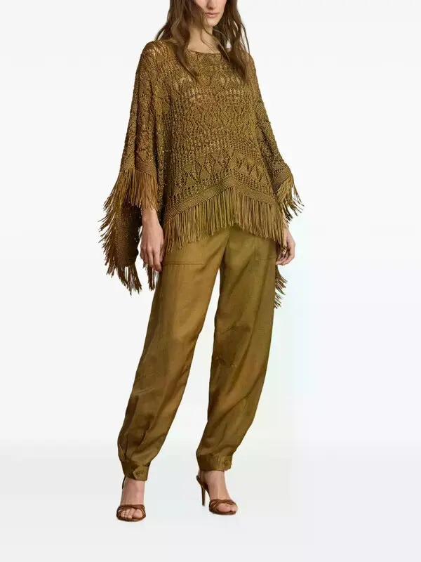 Ralph Lauren Shantung Barrel Cargo Pants
