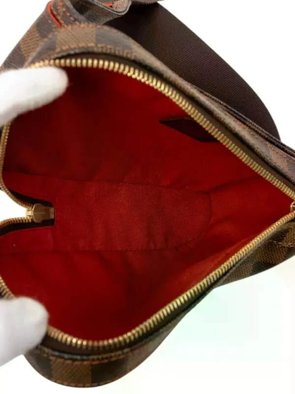 LOUIS VUITTON 2005 Damier Ebene Geronimos Crossbody Bag - Brown
