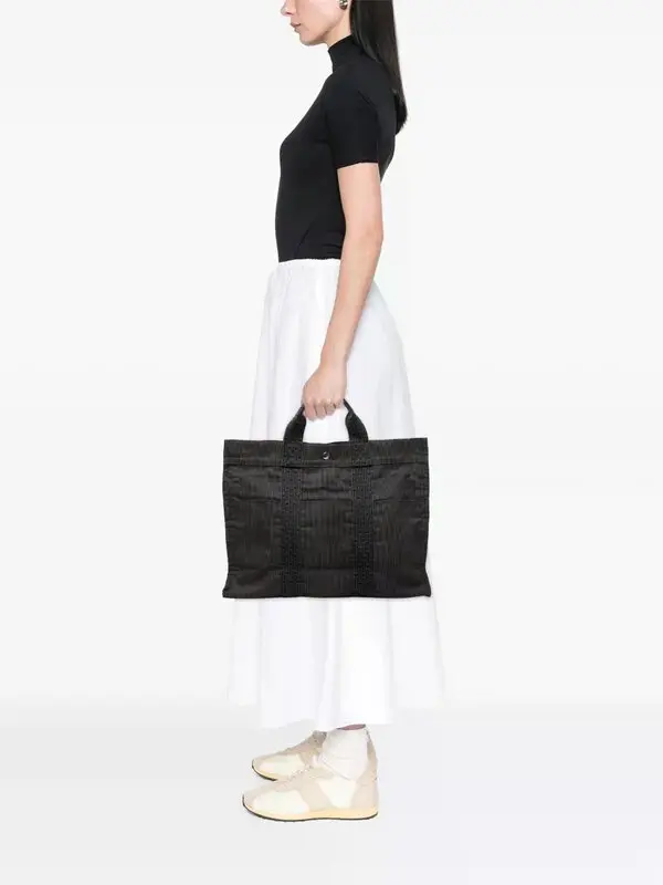 Hermès 1990-2010 Canvas Herline Mm Tote Bag - Grey
