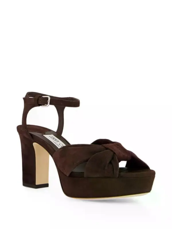 JIMMY CHOO Heloise Suede Platform Sandals
