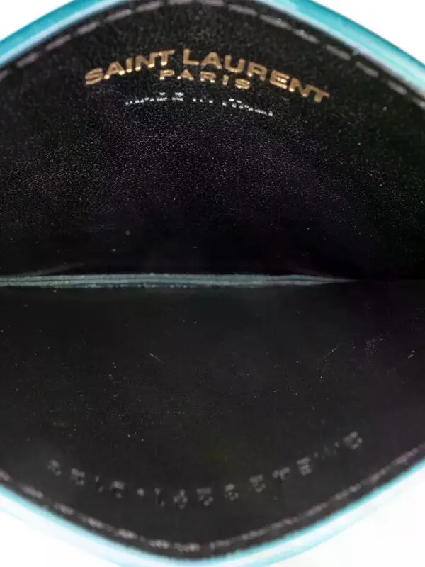 Saint Laurent 2023 Grain De Poudre Cassandre Card Holder