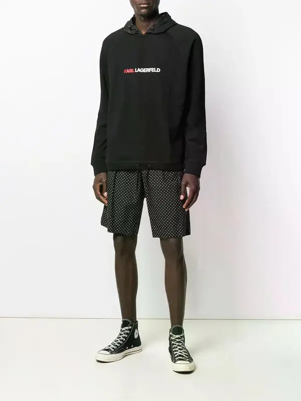 Karl Lagerfeld Logo Print Hoodie