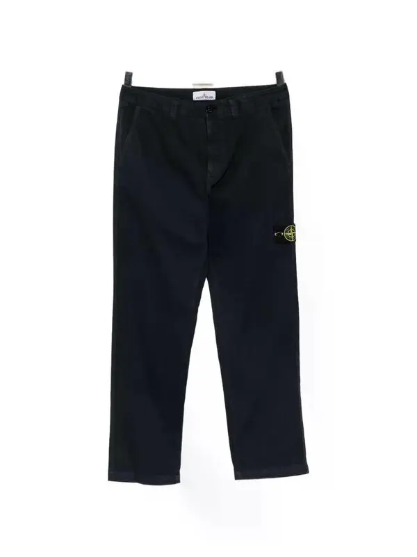 Stone Island Logo-patch Straight-leg Trousers