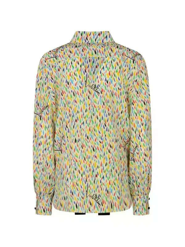 Valentino Garavani Logo-print Silk Shirt