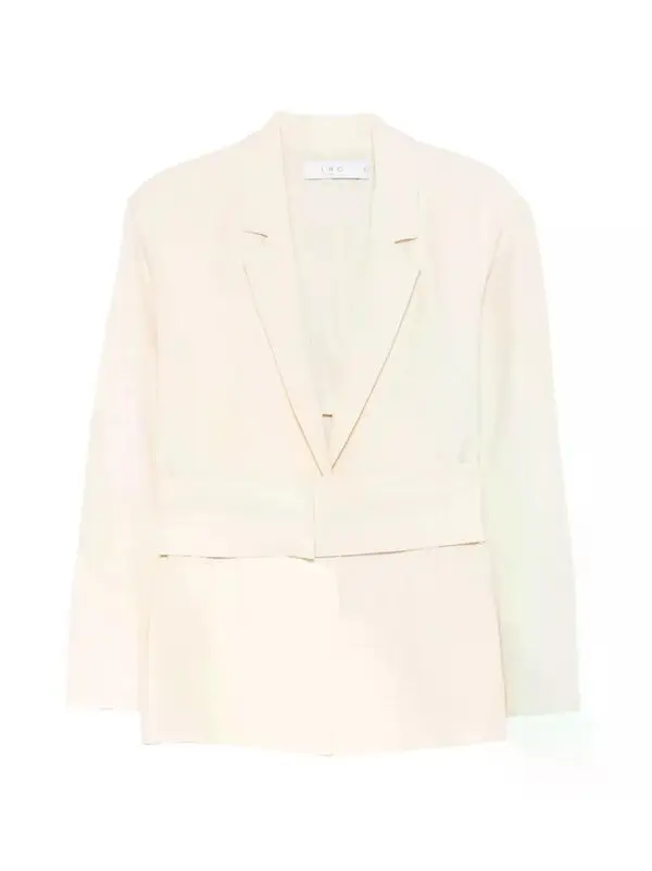 IRO PARIS Belted Peak-lapel Single-breasted Blazer - Neutrals