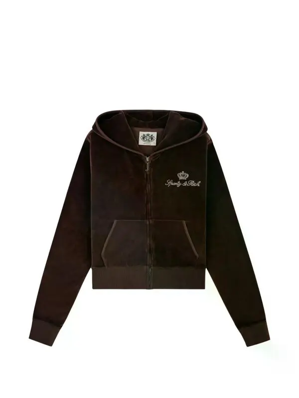 Juicy Couture Crystal-embellished Velour Hoodie