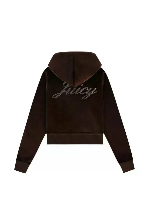 Juicy Couture Crystal-embellished Velour Hoodie