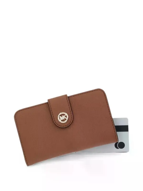 Michael Kors Logo-plaque Pebbled Wallet