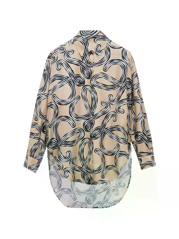Loewe Anagram Print Relaxed Shirt - Neutrals