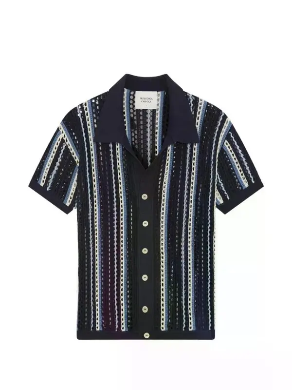 Frescobol Carioca Pinto Crochet-knit Shirt - Blue