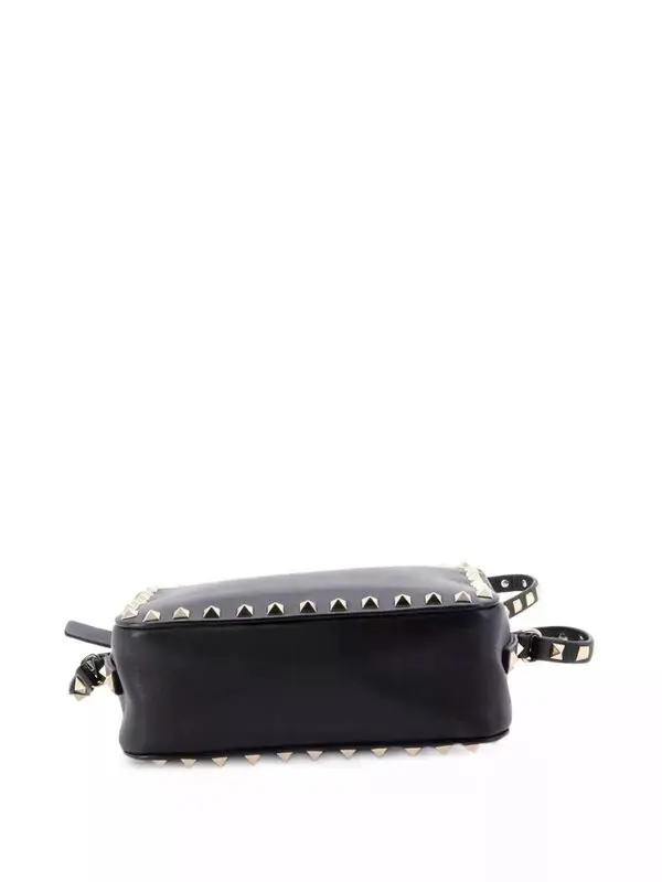 Valentino Garavani Rockstud Camera Leather Crossbody Bag - Black
