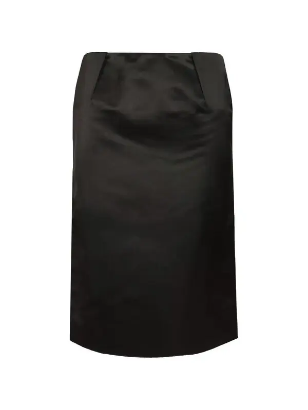 TOTEME Satin-finish Pencil Midi Skirt - Black