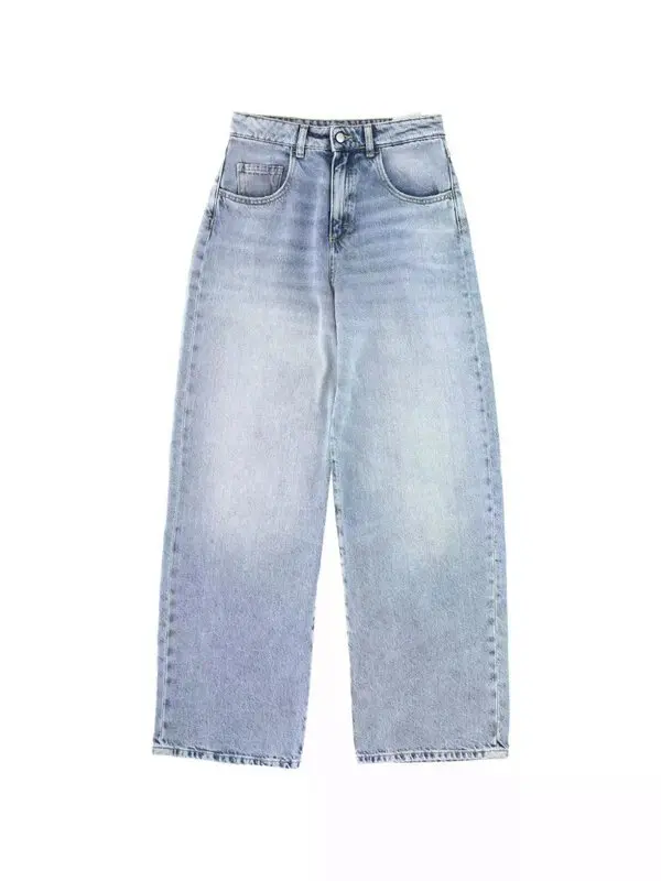 ICON DENIM LOS ANGELES Faded Wide-leg Jeans - Blue