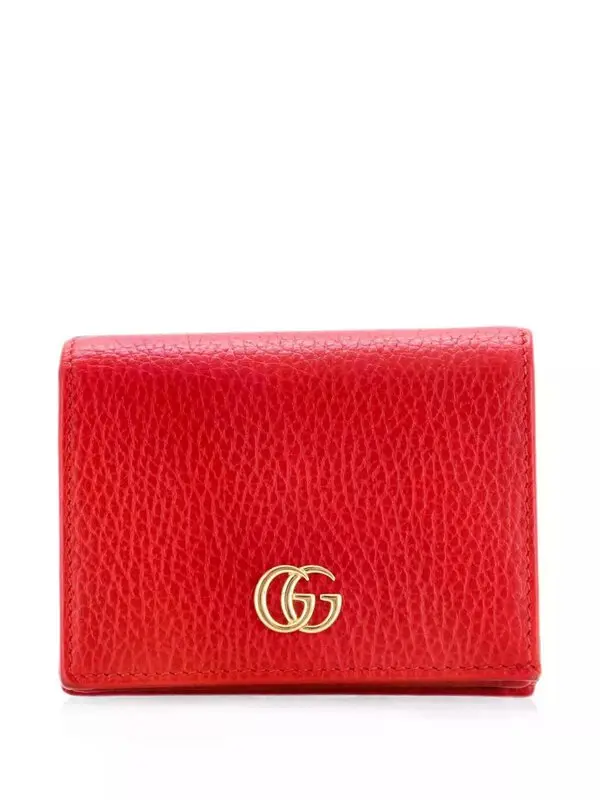 Gucci Gg Marmont Flap Case Leather Card Holder