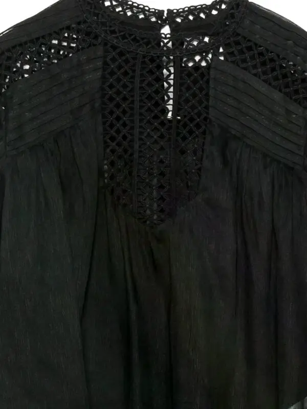 MARANT ETOILE Crochet-knit Pintuck Shirt