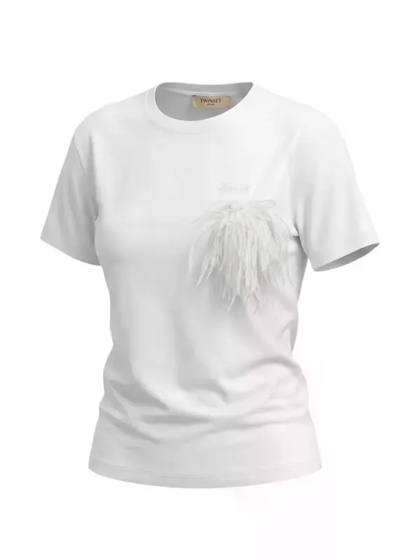 TWINSET Feather-embellished T-shirt