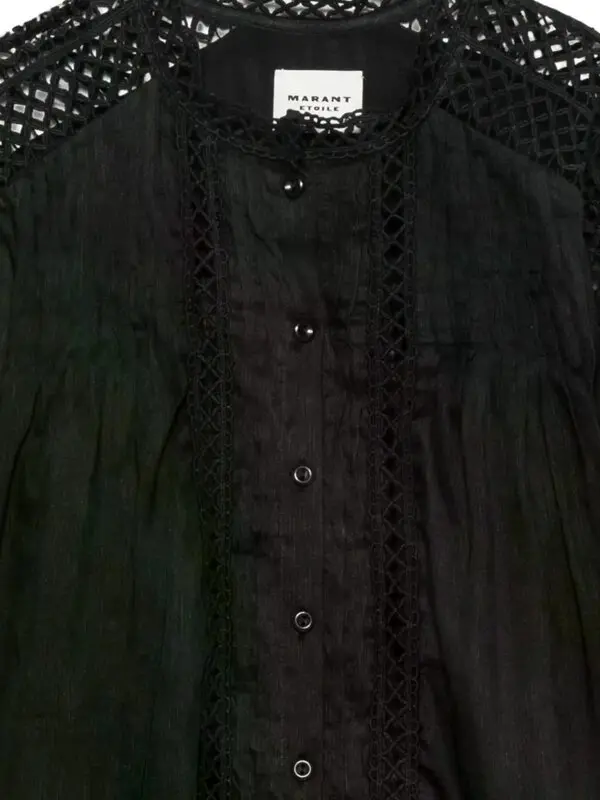 MARANT ETOILE Parina Guipure-lace Panelled Blouse