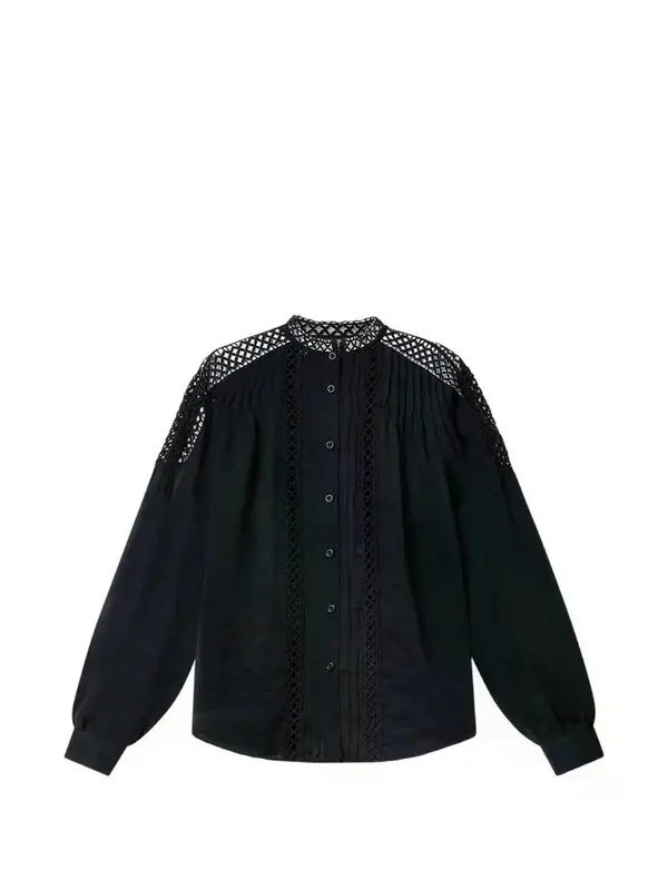 MARANT ETOILE Parina Guipure-lace Panelled Blouse - Black