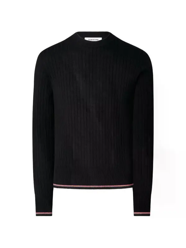 Thom Browne Ribbed-knit Long-sleeve Sweater