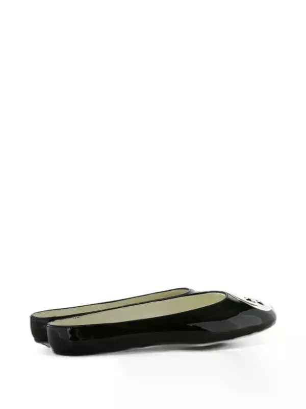 Tory Burch Logo-plaque Patent-calf Leather Mules