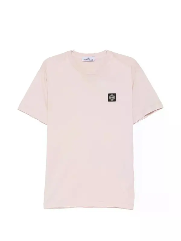Stone Island Logo-patch T-shirt - Pink