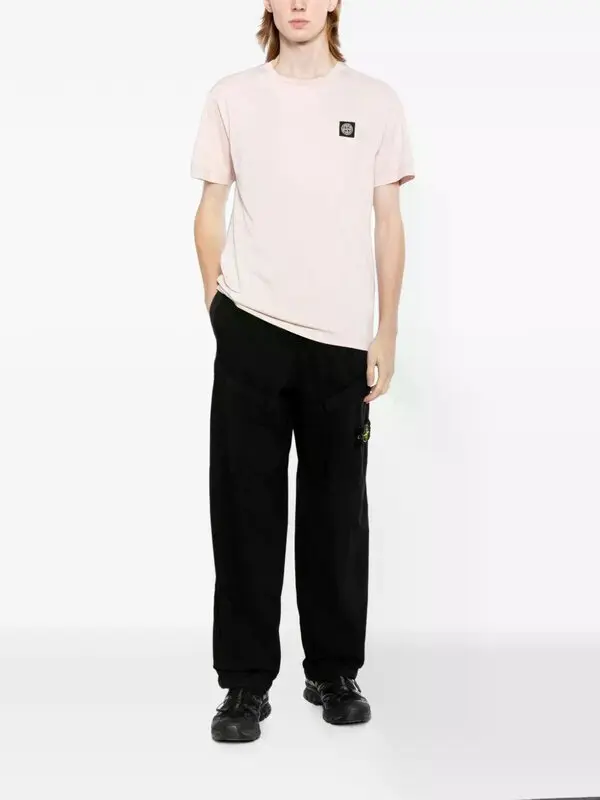Stone Island Logo-patch T-shirt - Pink