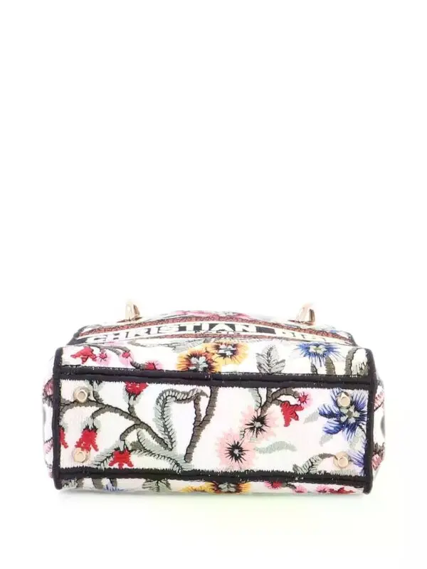 Dior Lady D-lite Bag Embroidered Canvas Mini Satchel