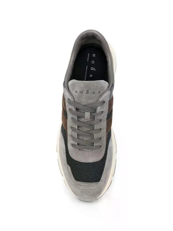 Hogan Paneled Suede Sneakers