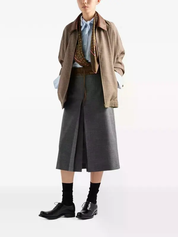 Prada Cotton Poplin Shirt With Detachable Scarf