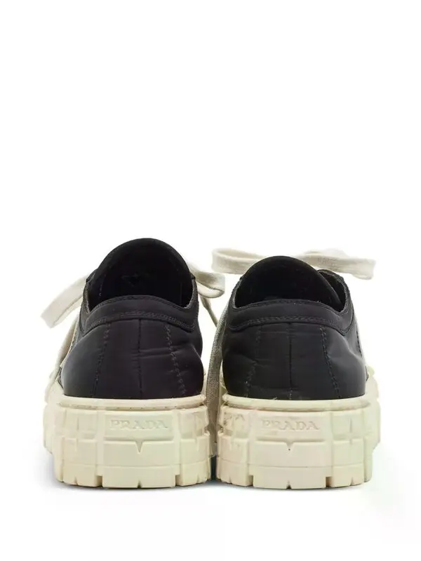 Prada Double Wheel Gabardine Sneakers - Black