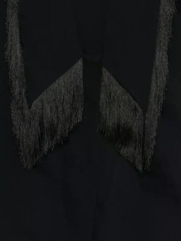 SIMONA CORSELLINI Sleeveless Fringe Trim Shirt