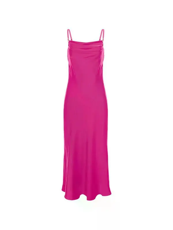 MURMUR Cowl Neck Slip Midi Dress - Pink