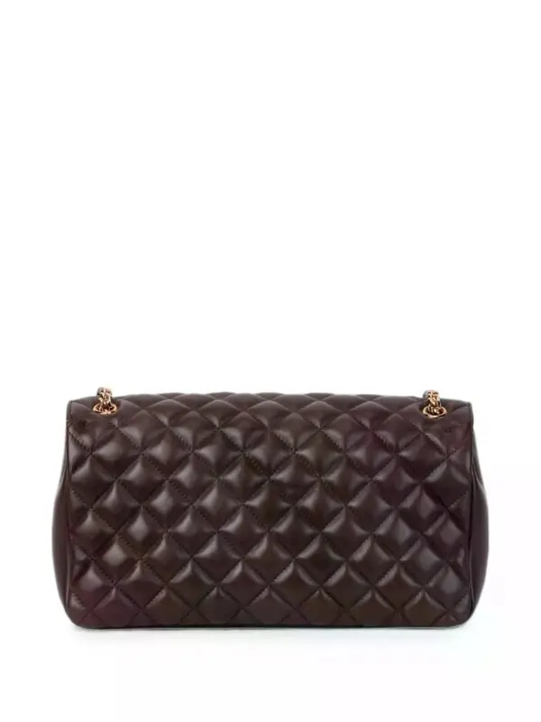 Versace Quilted Leather Shoulder Bag - Brown