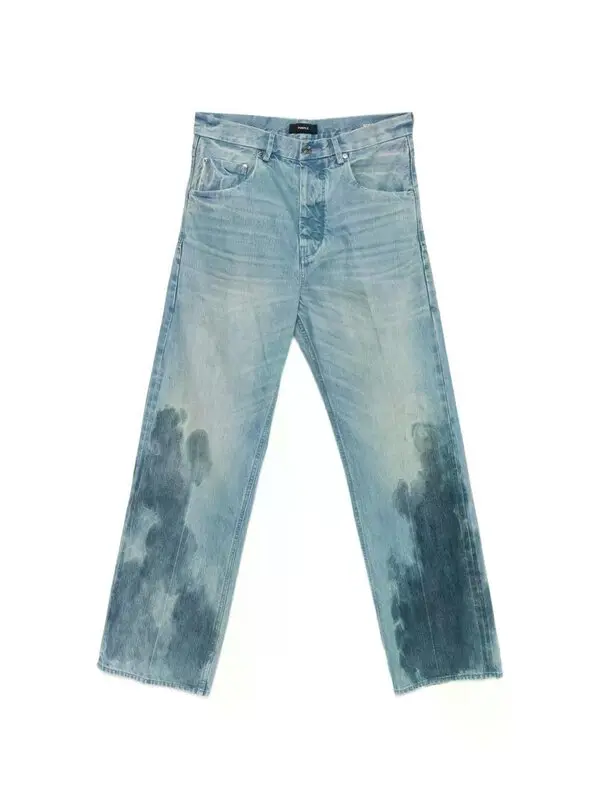 PURPLE BRAND Faded Wide-leg Denim Jeans - Blue