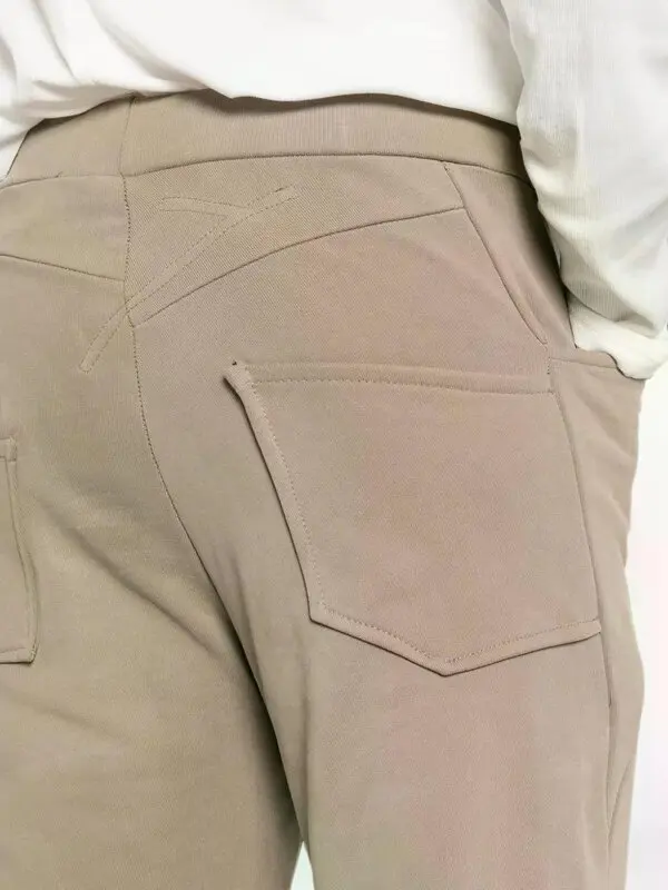 LEON EMANUEL BLANCK Taupe Jersey Cropped Trousers