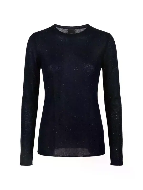 Pinko Glitter-embellished Long-sleeve Sweater - Blue