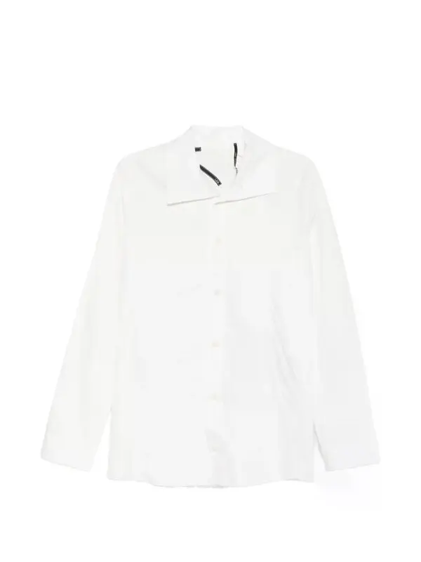 LEON EMANUEL BLANCK High-collar Raw-edge Shirt