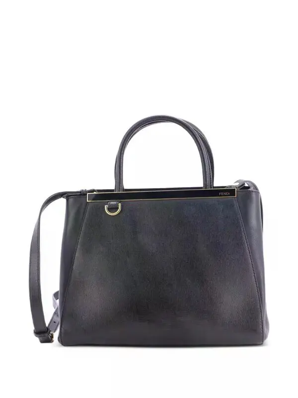 Fendi 2jours Leather Petite Satchel - Black
