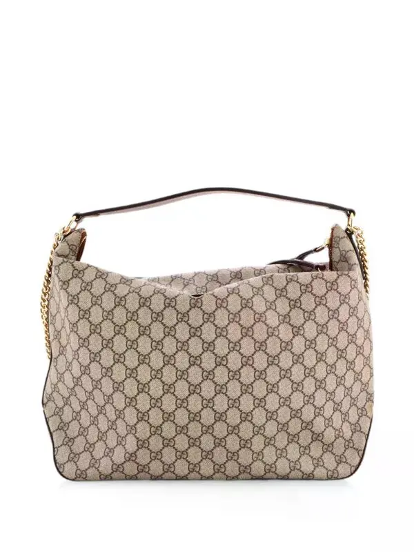 Gucci Chain Gg Coated Canvas Large Hobo Bag
