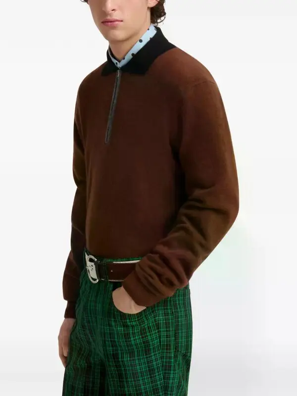 Marni Cashmere Polo Jumper With Layered Effect