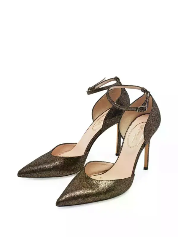Sjp By Sarah Jessica Parker Black Suede D'orsay Ankle Strap Pumps