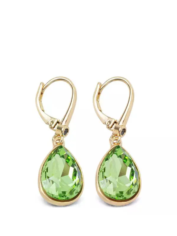 Dkny Carly Pear-cut Crystal-embellished Earrings - Gold