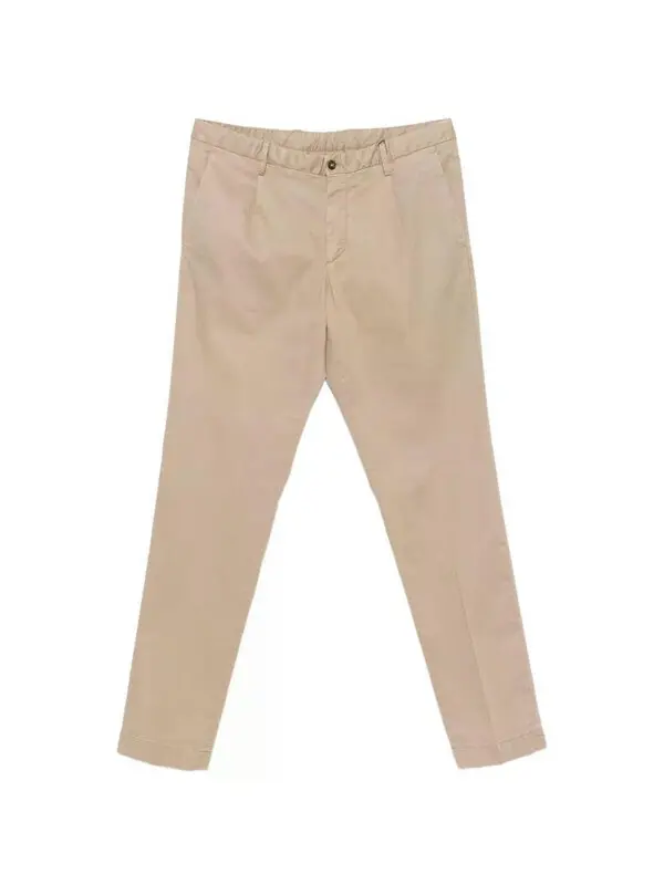 Corneliani Beige Pressed Crease Trousers - Neutrals