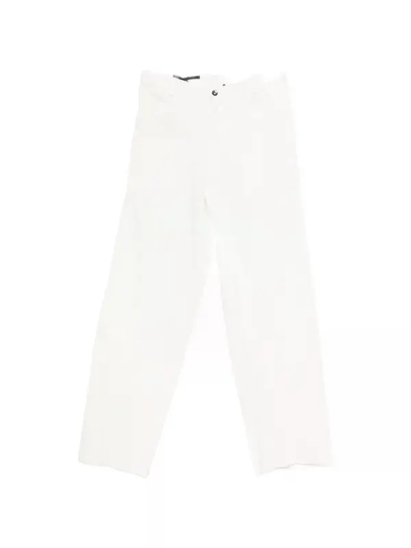 LEON EMANUEL BLANCK Asymmetric-seam Loose-fit Trousers - White