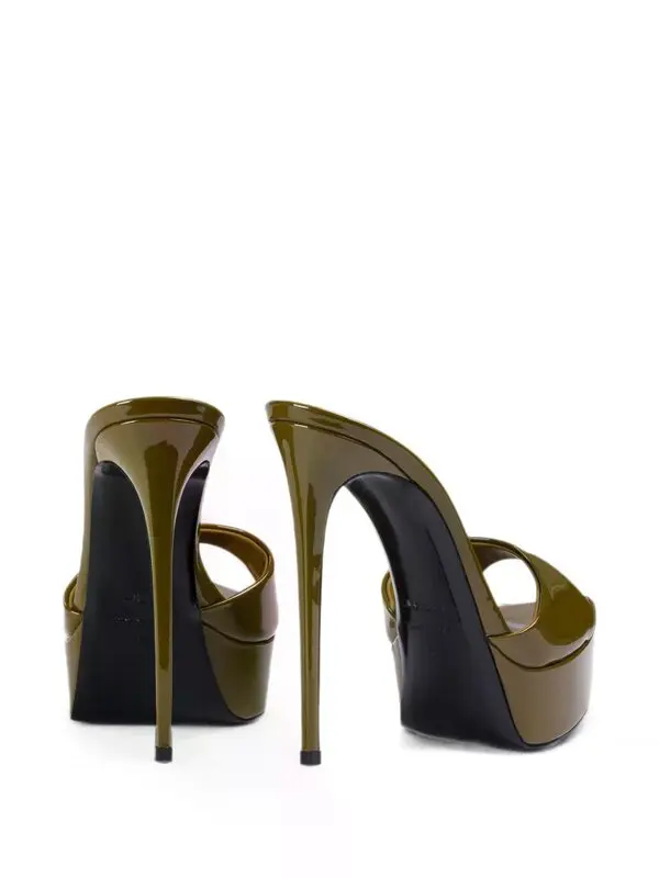 LE SILLA Uma Patent Leather Sandals