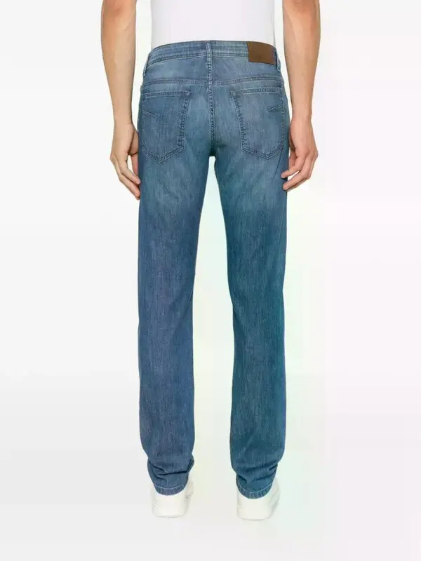 Corneliani Faded-effect Straight-leg Jeans
