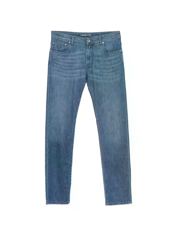 Corneliani Faded Effect Straight Leg Jeans