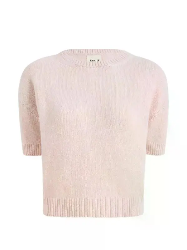 Khaite Golden Short-sleeve Sweater - Pink