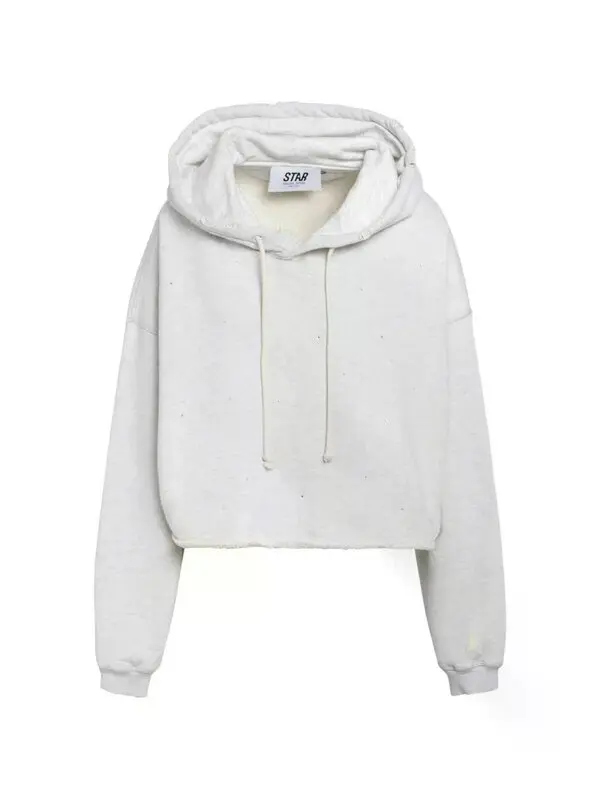 GOLDEN GOOSE Distressed Cropped Hoodie