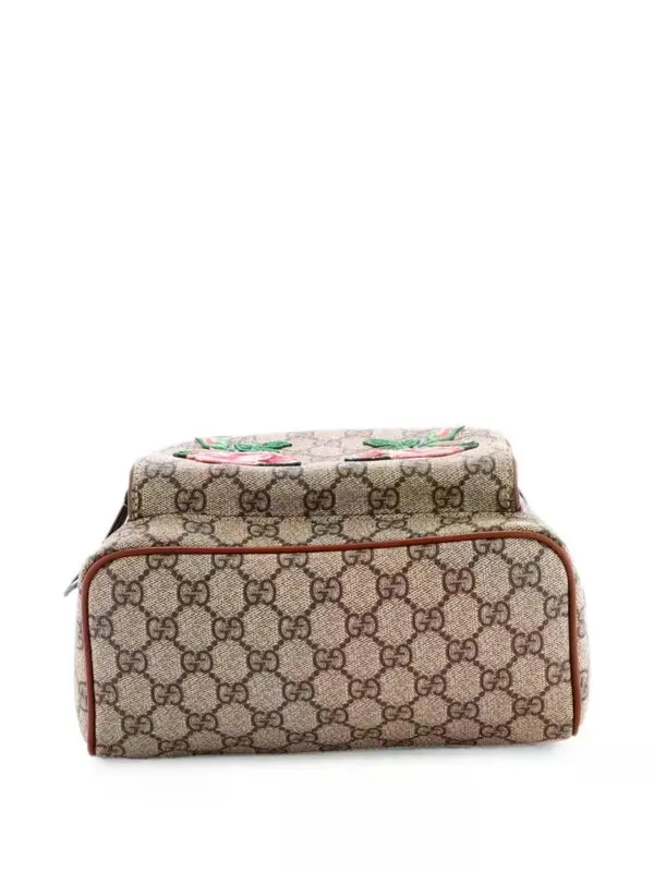 Gucci Embroidered Gg Coated Canvas Small Backpack